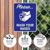 Hand Washing Sign, Please Wash Your Hands Sign, - Walmart.com