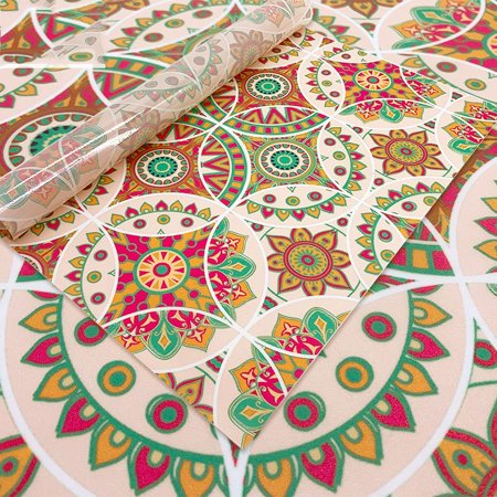 Window Film,2 Pieces of Flower Shadow electrostatic Mandala Glass Film ...