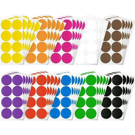 Colors Dot Labels,400Pcs Color Coding Labels,Round Coding Circle Dot ...