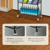 4-Tier Retail Counter Display Rack with Hooks, Wheels, and Elevated ...