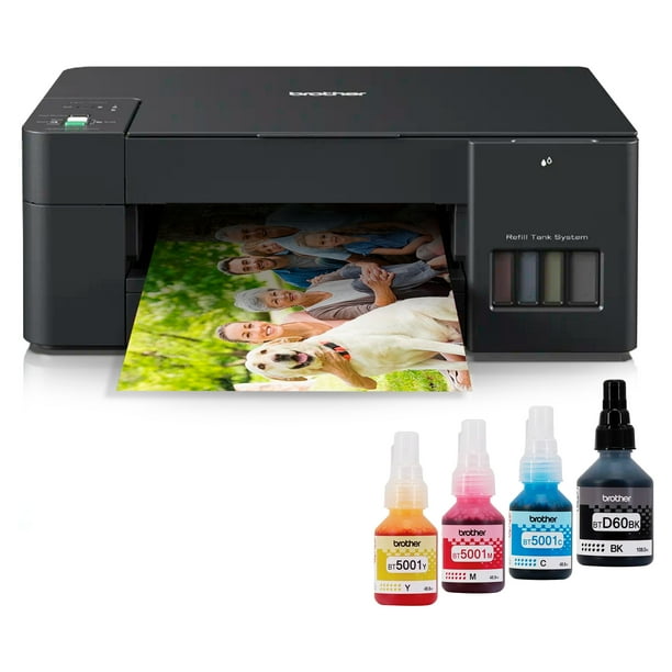 Impresora Multifuncional Brother DCP-T220 Tinta Continua Alambrica KIT DE TINTAS CMYK | Walmart ...
