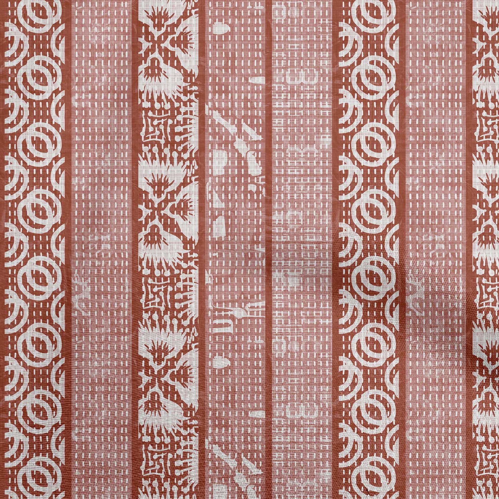 oneOone Cotton Cambric Brown Fabric Block Print Quilting Supplies Print ...