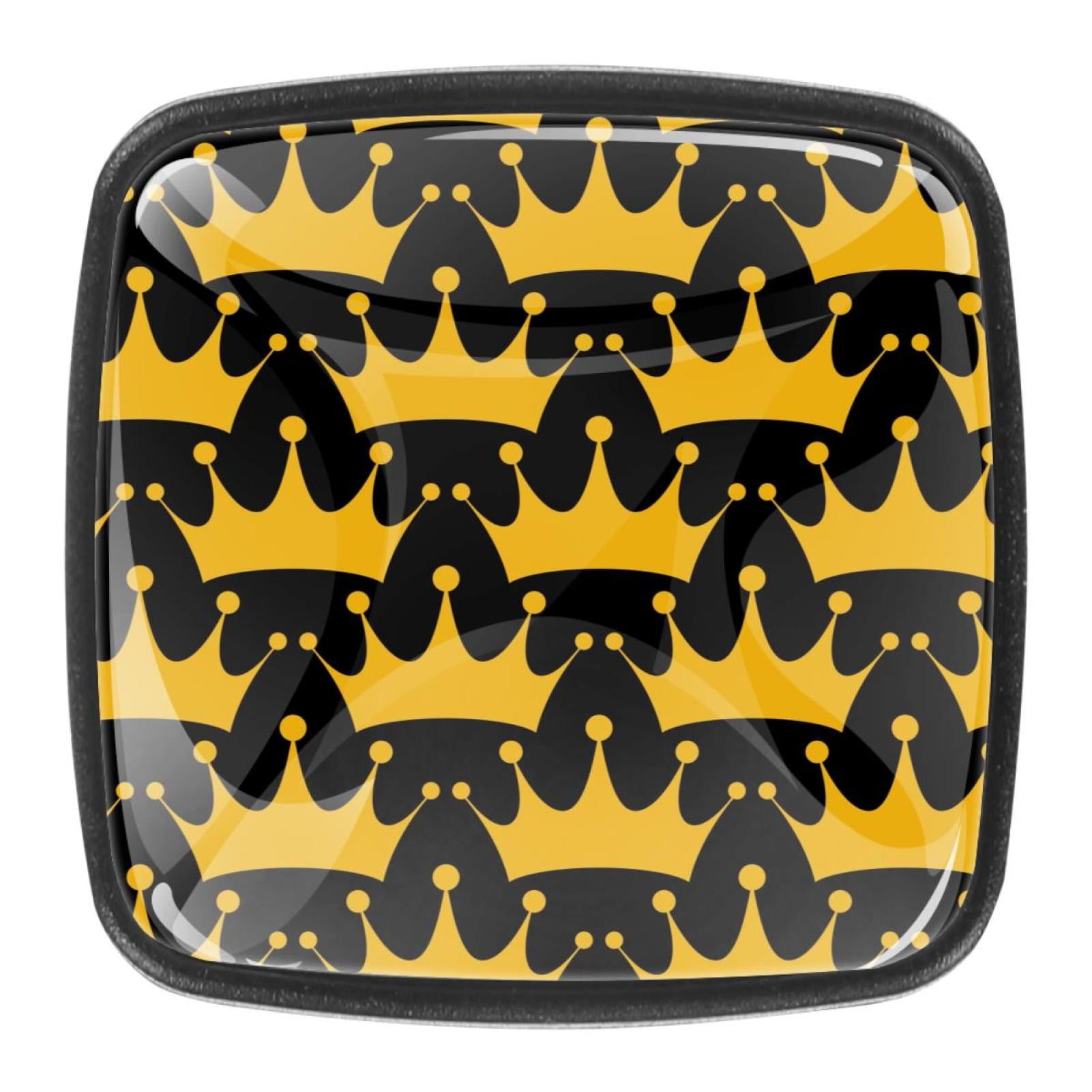 4 Pcs Square Cabinet Handle Cupboard Knob Drawer Pulls Handle Golden ...