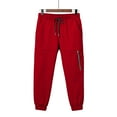 BUIGTTKLOP Mens Fleece Cargo Sweatpants Heavyweight Elastic Waist Pants with Pockets Baggy ...