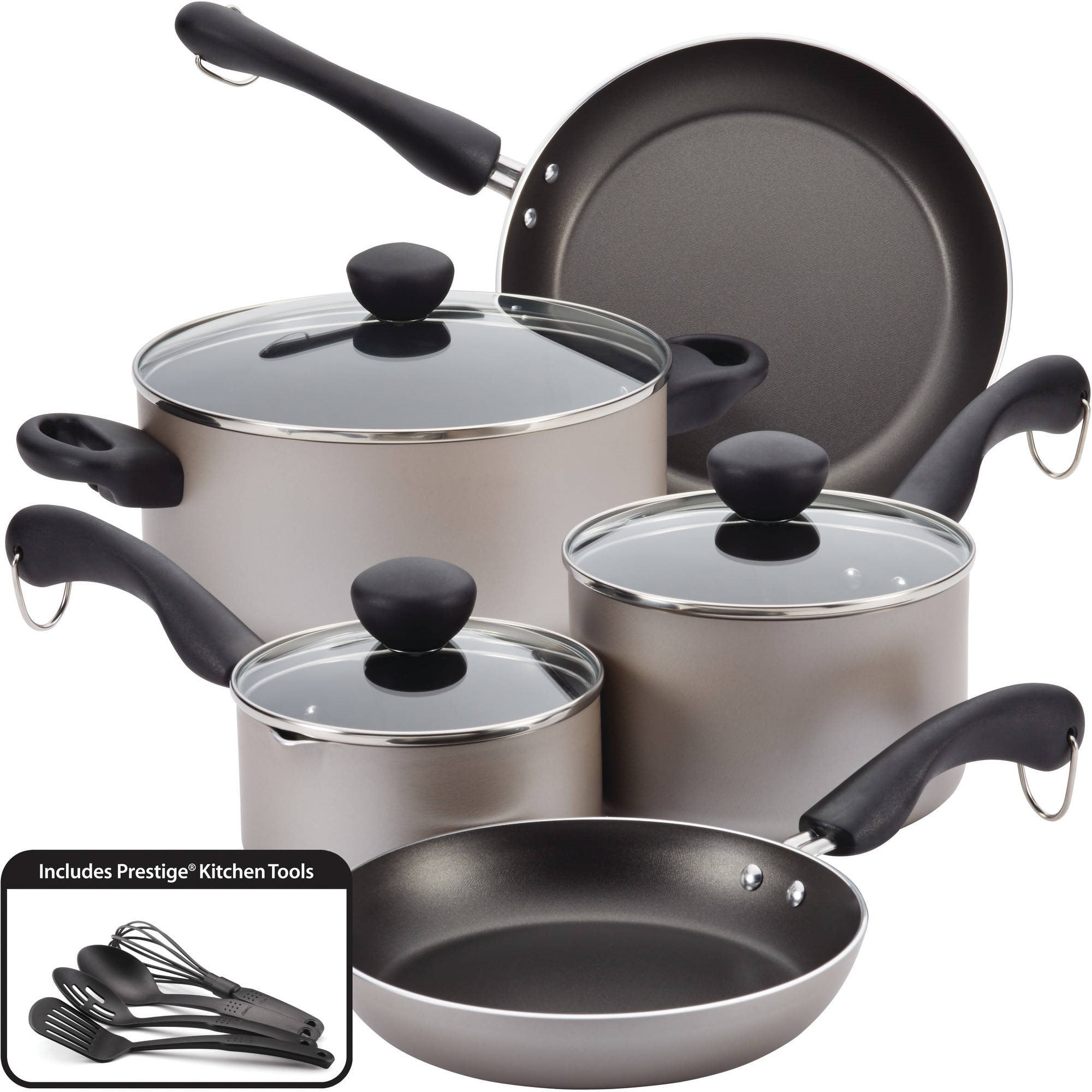 Farberware Easy Clean Dishwasher Safe Aluminum Nonstick 12-Piece ...