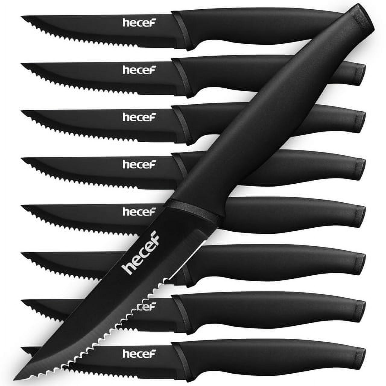 Click here for Hecef Black Oxide Steak Knife Set Of 8  Ultra-Shar... prices