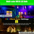 Upgraded RGB MR16 LED Bulb Color Changing, Landscape Bulbs GU5.3 Base ...