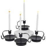 TIED RIBBONS 4 Pcs Retro Iron Taper Candlestick Holders | 3 Inch, Iron ...