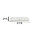 Pack Of 6 Ceramic White Neta Zara Sushi Case Plates With Drip Holes 8 ...