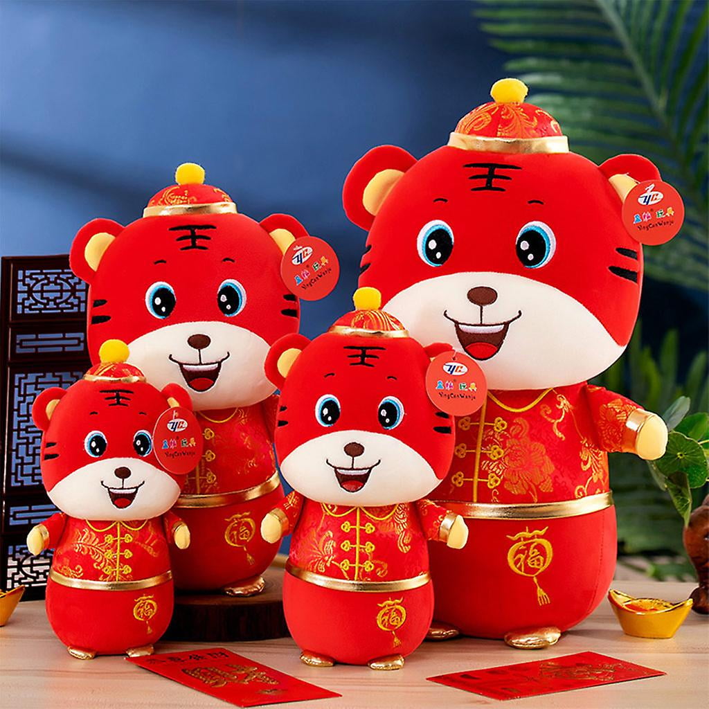 Tigre chino en forma de tigre de la mascota del año del tigre con 4 ...