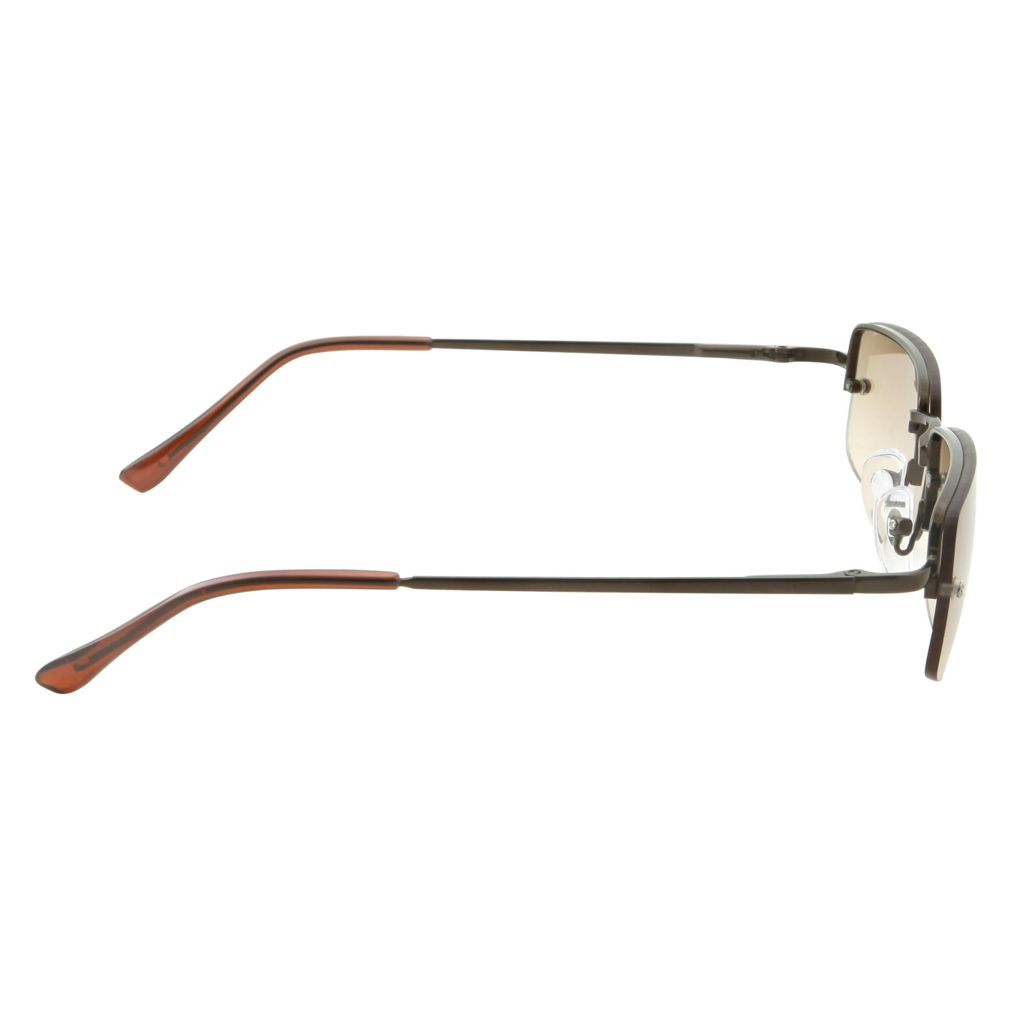 Grinderpunch Womens Heart Brown Color Tone Monoblock Sunglasses Unisex