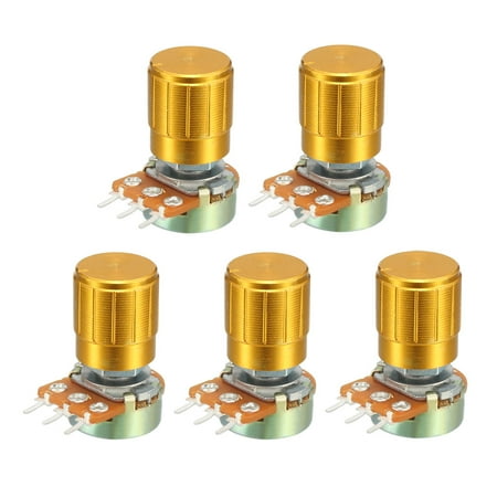 WH148 5K Variable Resistor Single Turn Rotary Carbon Potentiometer Knob ...