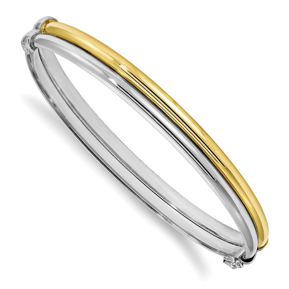 Leslies Sterling Silver and Gold-tone Bangle - Walmart.com