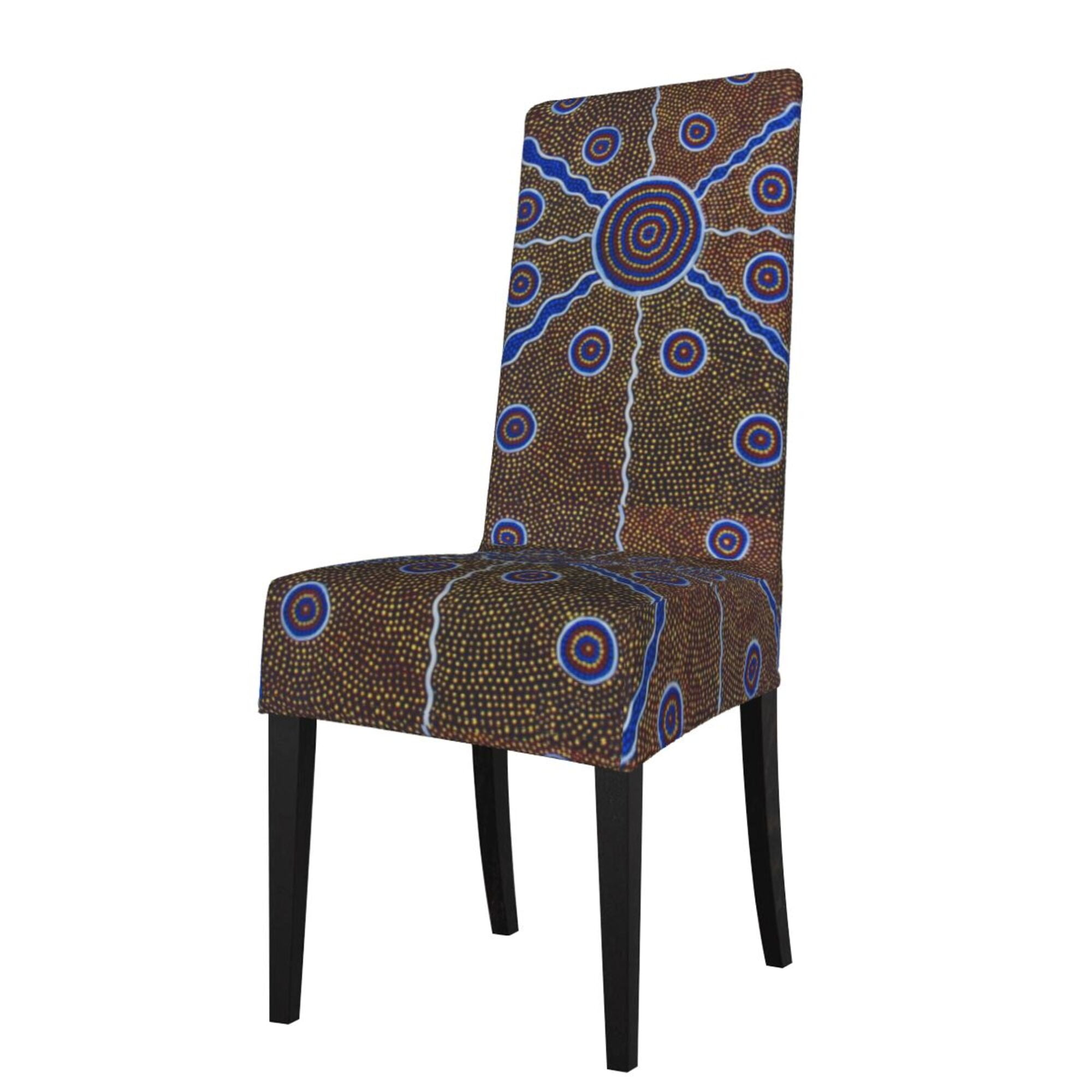 Aboriginal Art Painting Dining Chair Slipcovers Chair Protectors Seat ...