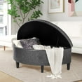 Homebeez 43.5" Half Moon Storage Ottoman Bench,Button Bedroom Benches ...