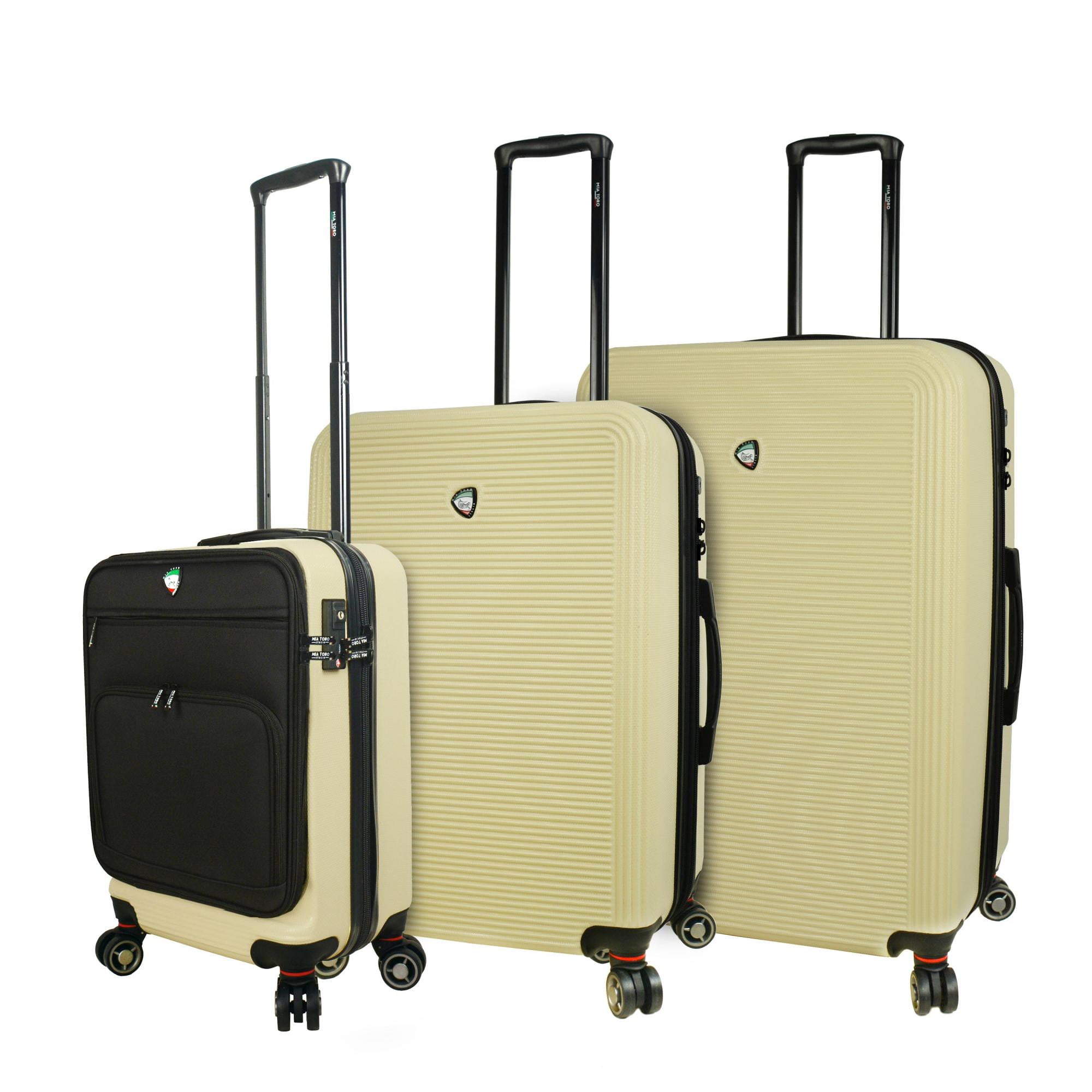 Mia Toro ITALY Lumina Hardside Spinner 3 Piece Luggage Set - Walmart.com