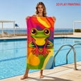 1 color cartoon frog pattern quick-drying soft beach towel, light and ...