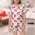 Bjutir Girls Outfit Set Graphic Print Short Sleeve Lapel Neck Shirt ...