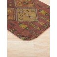 Boho Moroccan Pattern Bath Mat, Vintage Geometric Bathroom Rug ...