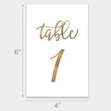 Wedding Table Numbers Cards (1-30 + Head Table) 4x6 Double Sided Modern ...