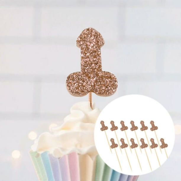 Cake Inserts Rude Cupcake Toppers Colour Pack Of 12 Cupcake Toppers