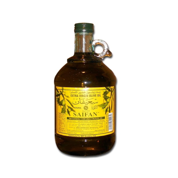 Saifan Extra Virgin Olive Oil Pressed Glass Bottle 1.5 Litre - Walmart.com