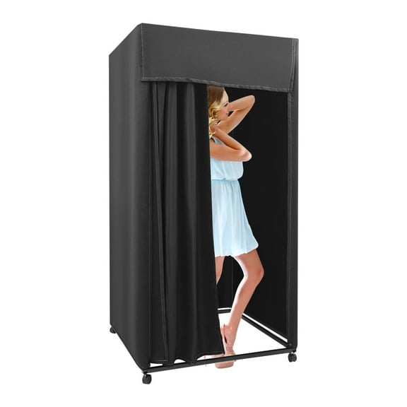 Modern Black Fitting Room, Portable Dressing Room, Movable Fitting Room ...