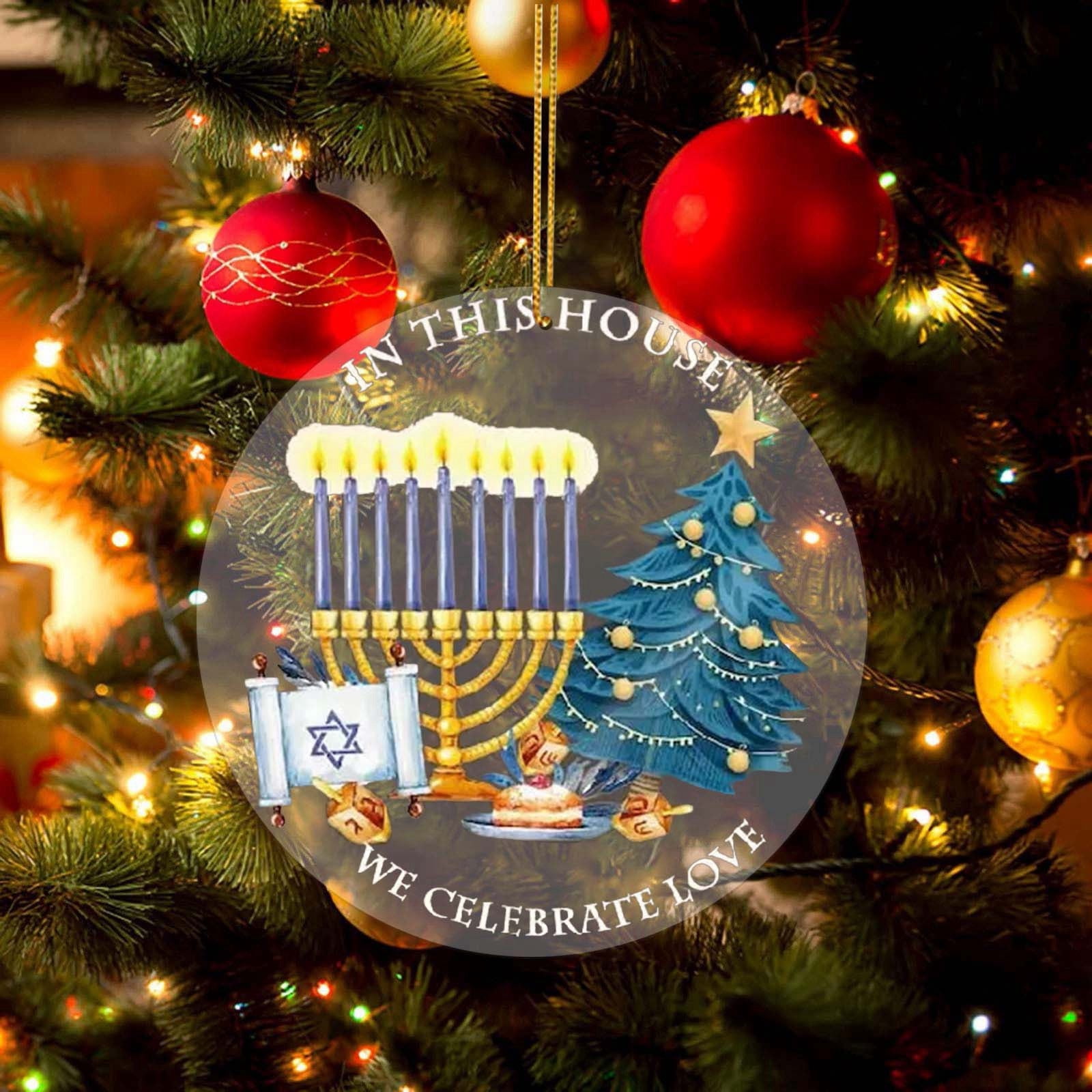 Click here for Jadeite Muse Christmas Hanukkah Acrylic Ornament H... prices