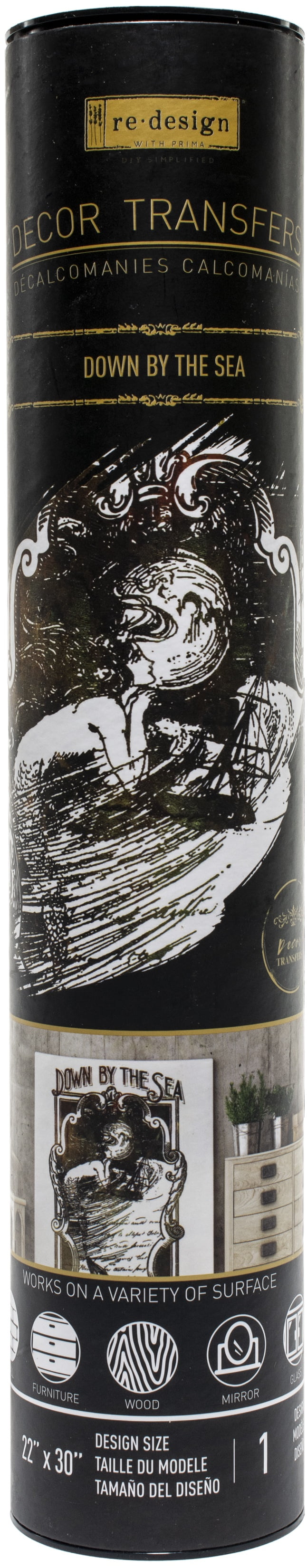 Prima Re-Design Decor Transfer-Down By The Sea 22"X30" - Walmart.com