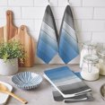 Blue Gray Ombre Kitchen Towels, Absorbent Microfiber Kitchen Dish Hand ...