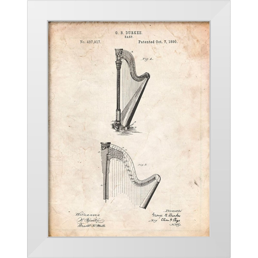 Borders, Cole 15x18 White Modern Wood Framed Museum Art Print Titled ...