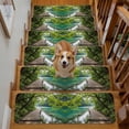 Forest Walkway Stair Treads Non Slip for Steps Lake Serene Wooden ...