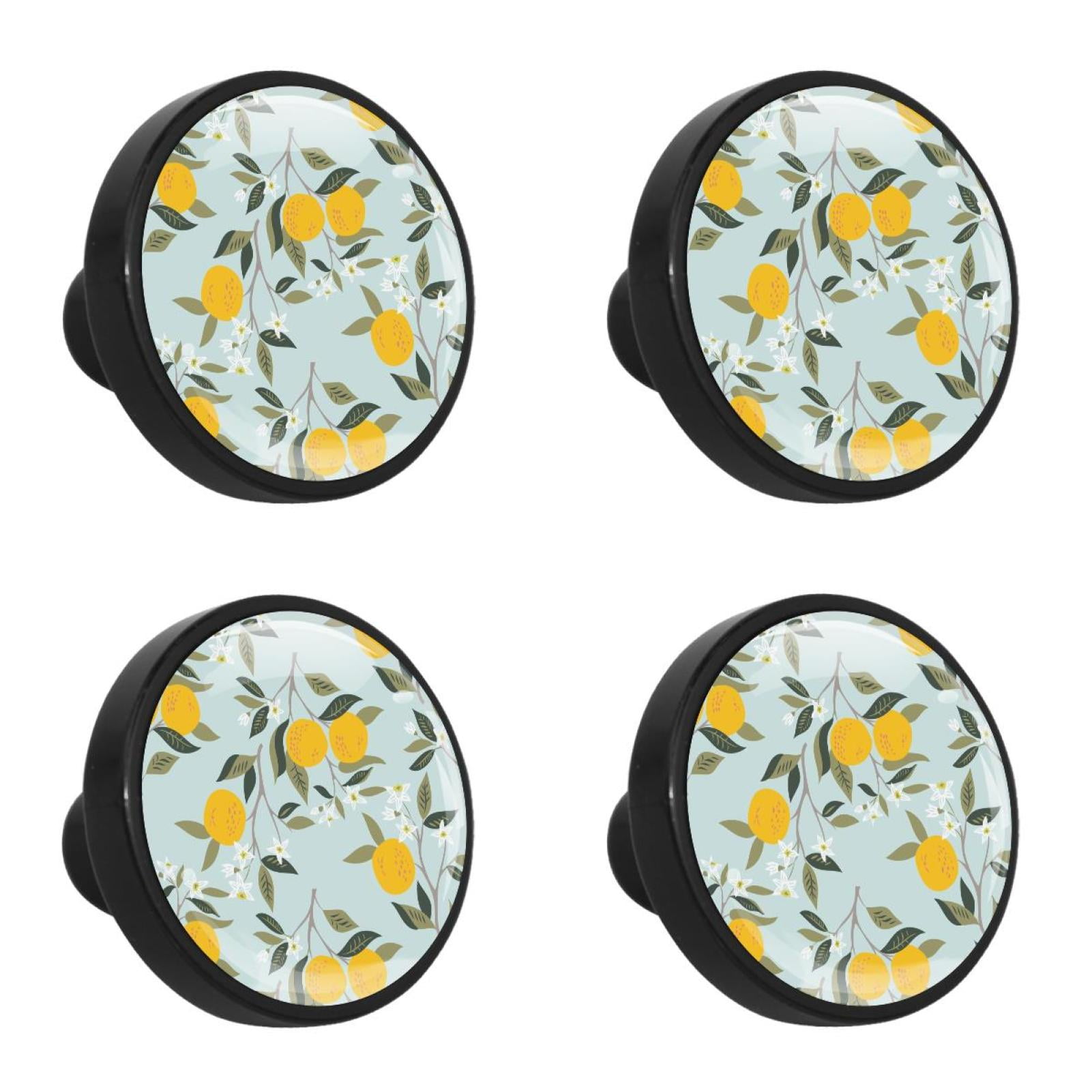 4 Pcs Oranges in Bloom Knobs for Kitchen Cabinet Cupboard Dresser Bookcase Drawer Pulls Handles ...