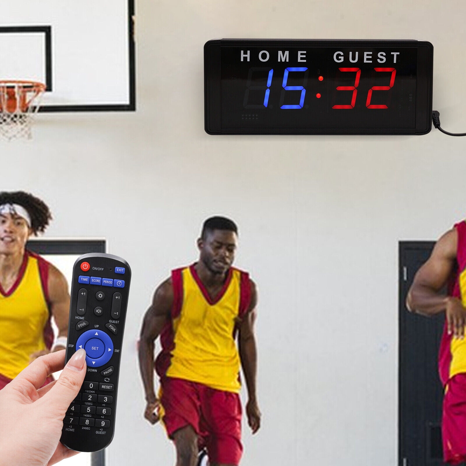 LUCKY TIME Electronic Basketball Scoreboard With Buzzer, Digital ...