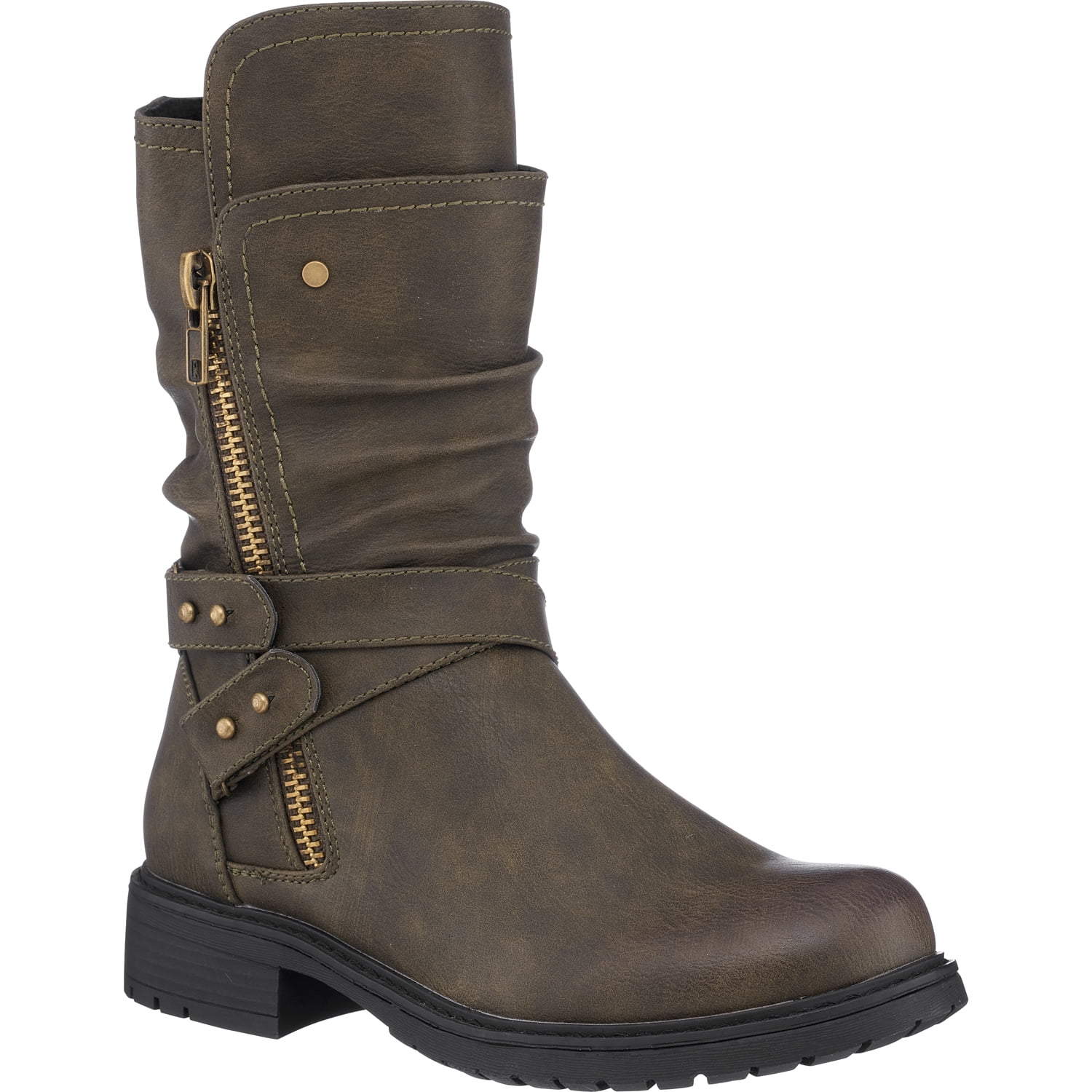 GC Shoes Womens Ankle Boots, Zip Up Fashion Biker Booties, Festival ...