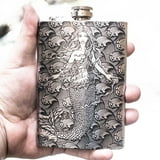 Hip Flask Plus 8oz Mermaid Flask - Leak-Proof & Enchanting Design ...