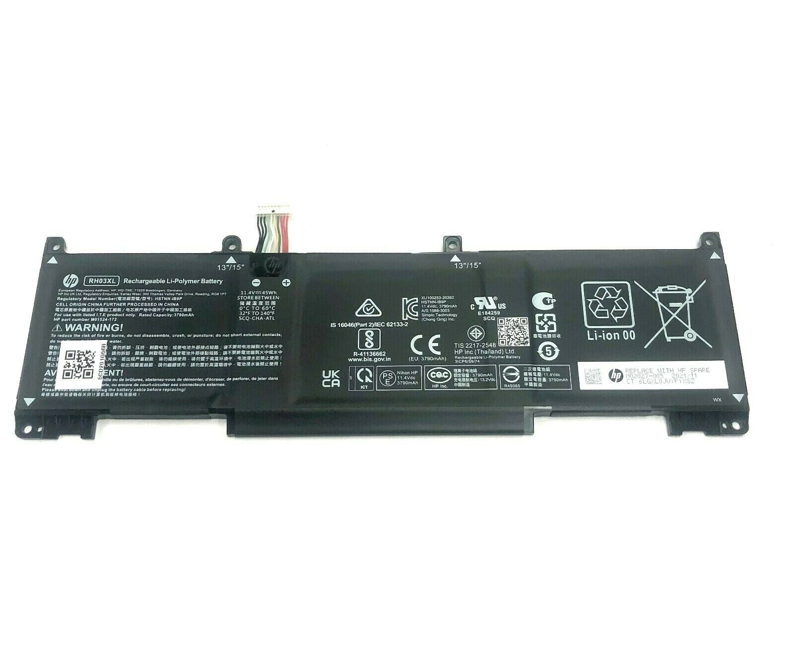New Genuine HP Probook 430 G8 440 G8 445 G8 11.4V 45Wh Battery RH03XL ...