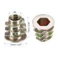 Threaded Insert Nuts Zinc Alloy Hex Socket M5 Internal Threads 10mm ...