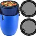 Blaxill Rain Barrel Mesh Cover | Adjustable Drawstring Net for Outdoor ...