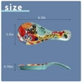 GDCZ Ceramic Large Spoon Rest - Colorful Hand Painted, Stovetop Safe ...