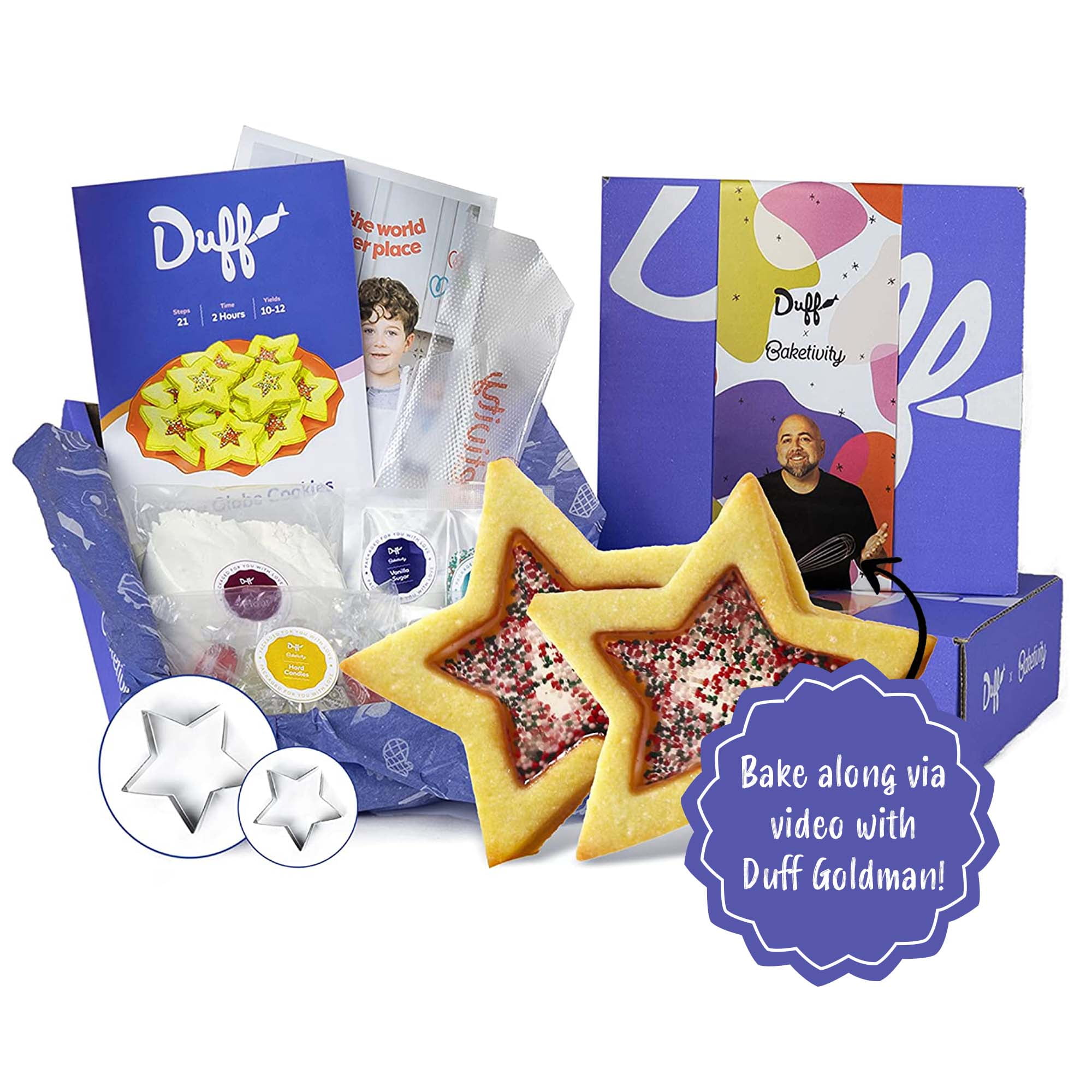 Baketivity & Duff Goldman Baking Set, Star Cookie Maker, Holiday Baking ...
