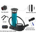 Portable Aluminum Mini Bicycle Pump with Pressure Gauge Foot Operated ...