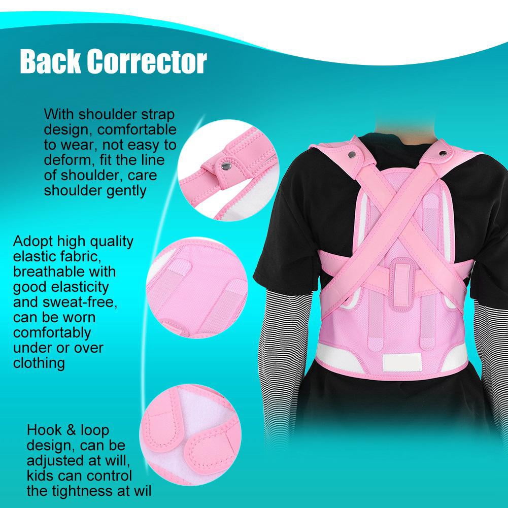 Tebru Kids Shoulder Back Brace Children Posture Corrector Kyphosis ...