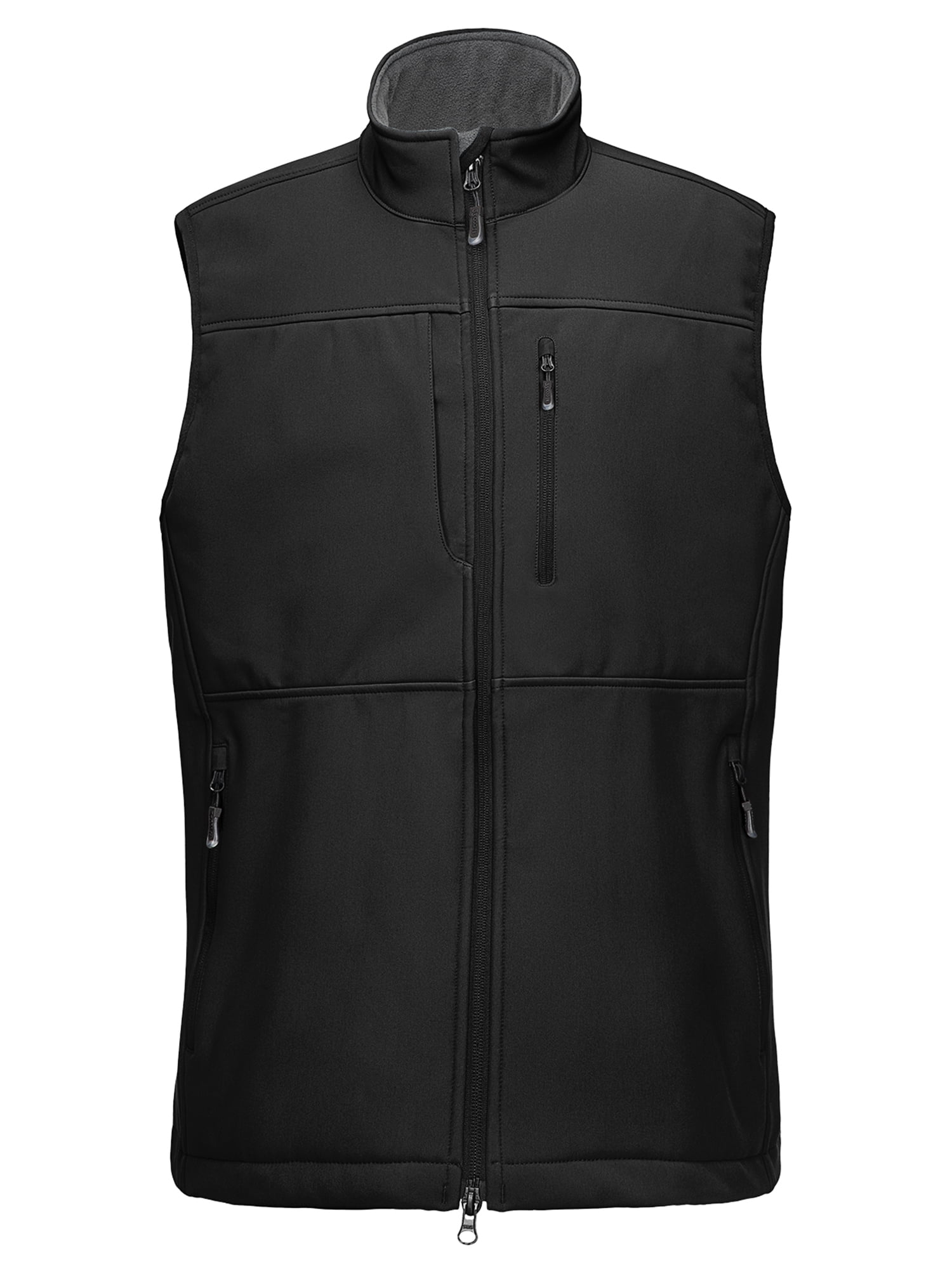 33,000ft Men's Lightweight Softshell Vest Outerwear Zip up Fleece Lined ...