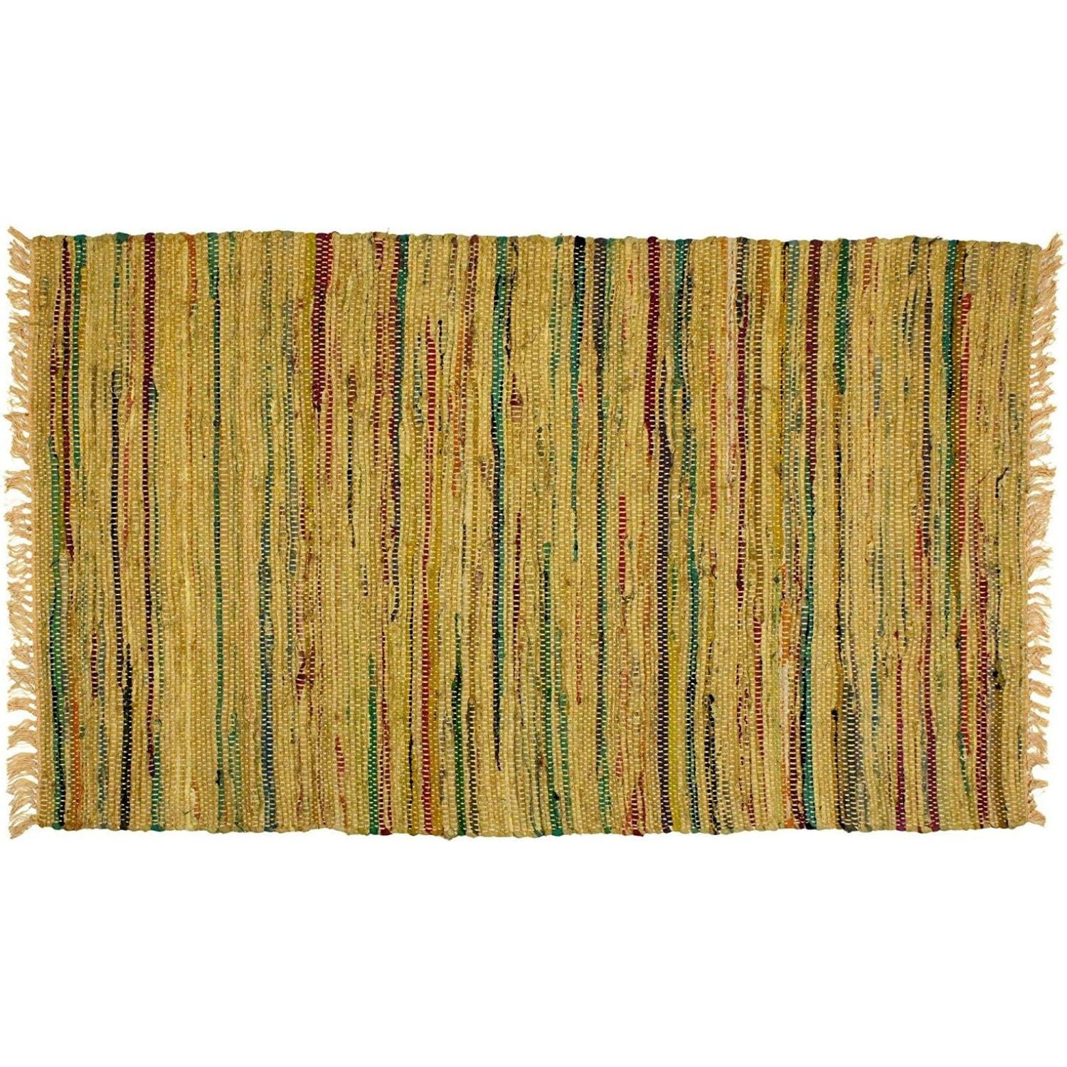 WBTAYB Country Rag Rug in Mustard 24" x 72" - Walmart.com