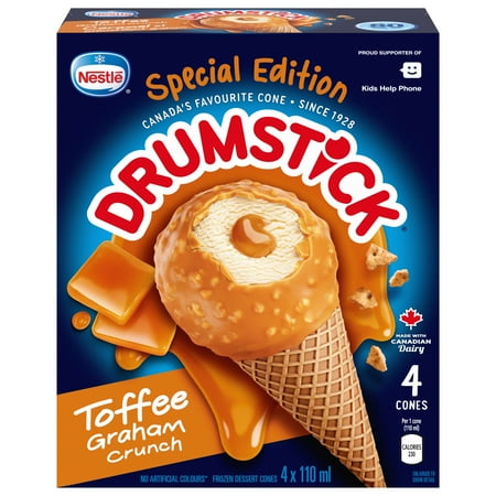 NESTLÉ DRUMSTICK Special Edition Toffee Graham Crunch Frozen Dessert ...
