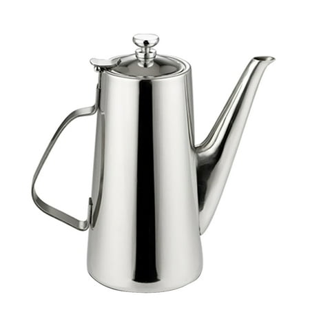 Stainless Steel Pitcher with Lid Drinks Water Jug Tea Pot for Hot/Cold ...