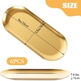 6PCS Stainless Steel Serving Tray Set Gold Platters for Food Small ...
