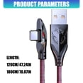 Braided USB A To Type C Cable 5A Fast Charging L Shape Connectors For ...
