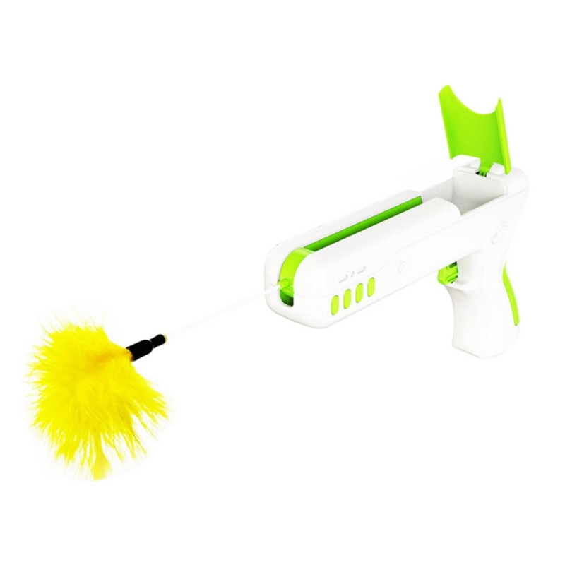Pet Cat Playful Rebound Feather Interactive Toys Funny Tease Cats ...